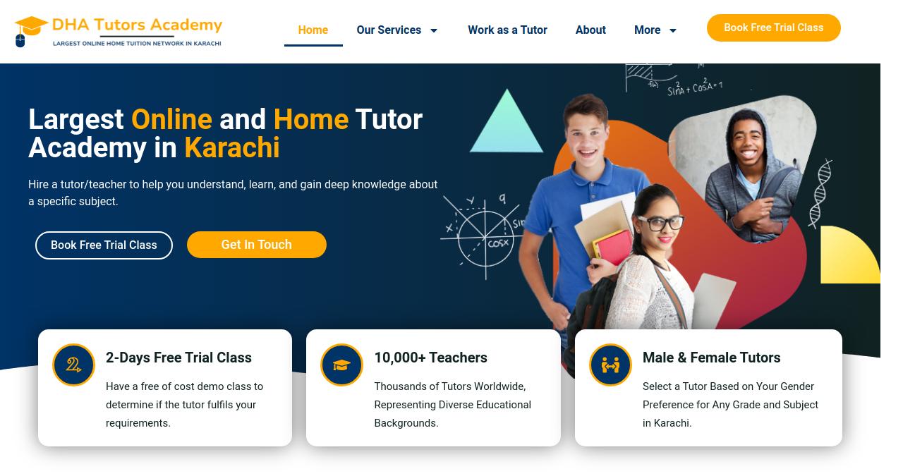 Largest Online and Home Tutor Academy in Karachi - DHA Tutors Academy
